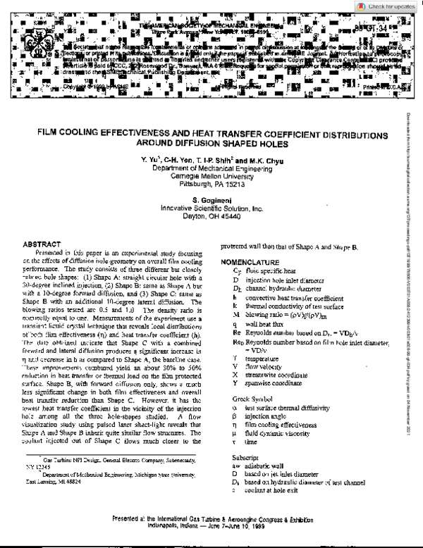 (PDF) Film Cooling Effectiveness and Heat Transfer Coefficient ...
