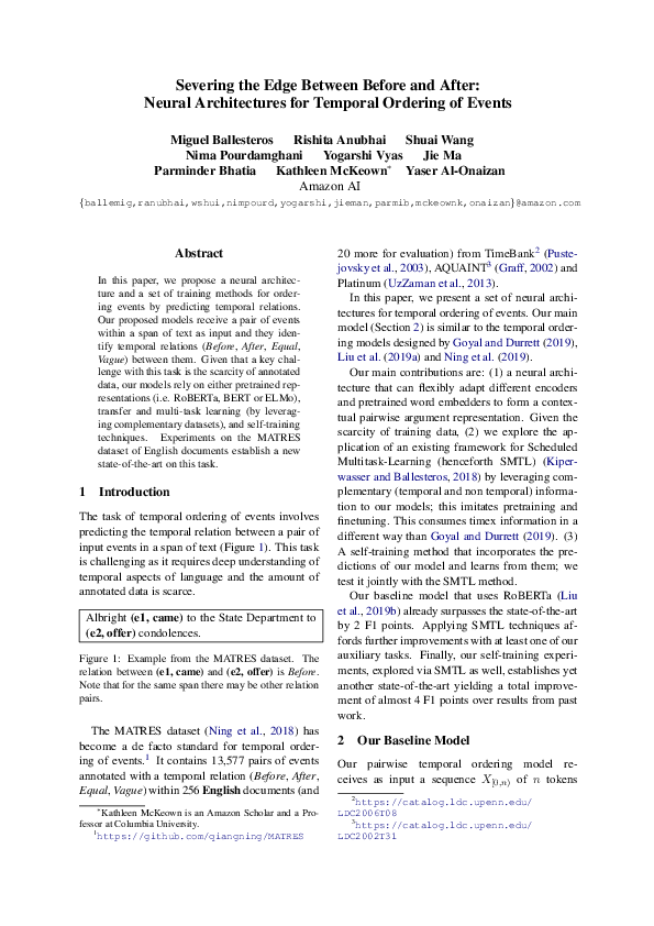 (PDF) Severing the Edge Between Before and After: Neural Architectures for Temporal Ordering of ...
