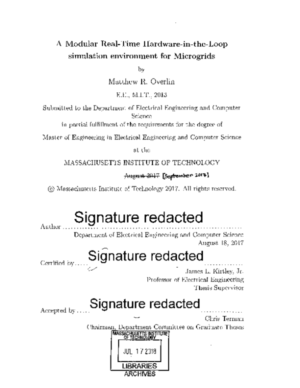 (PDF) A modular real-time hardware-in-the-loop simulation environment for microgrids