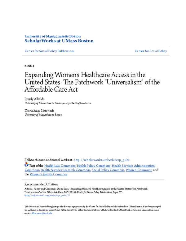 (PDF) Expanding Women's Healthcare Access in the United States: The ...