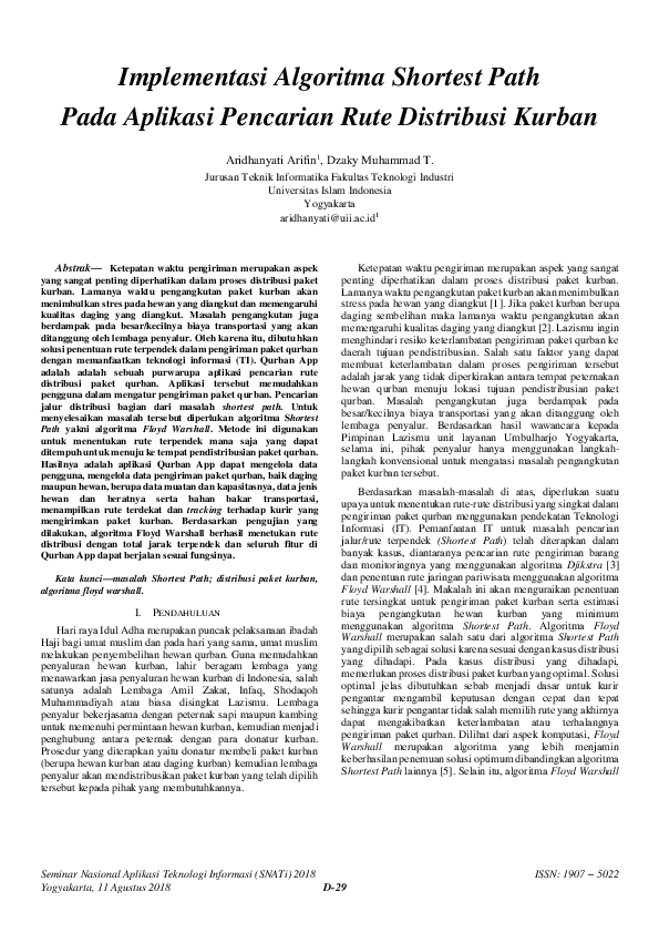 (PDF) Implementasi Algoritma Shortest Path Pada Aplikasi Pencarian Rute ...