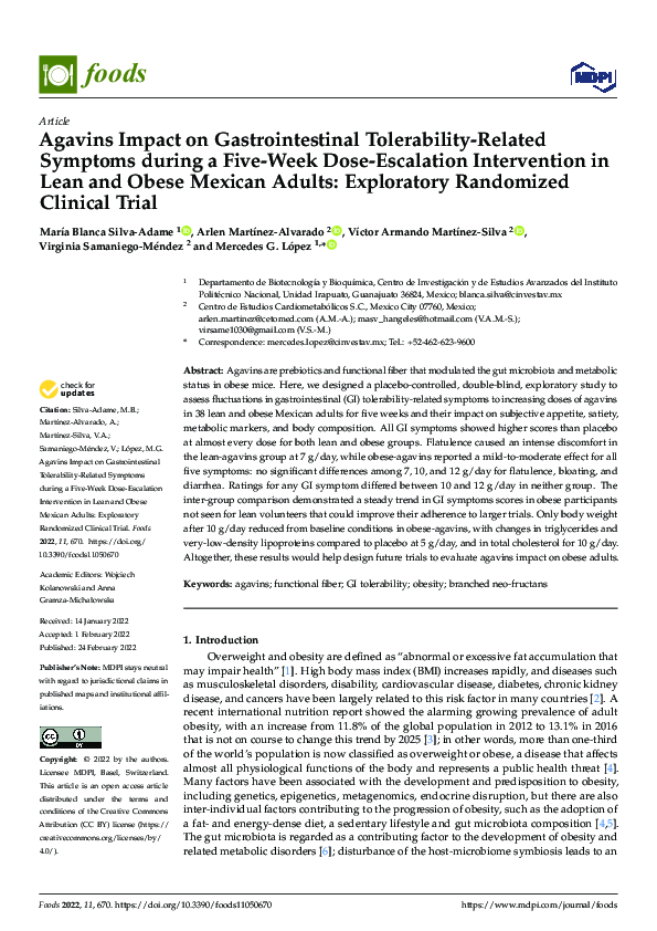 (PDF) Agavins Impact on Gastrointestinal Tolerability-Related Symptoms ...