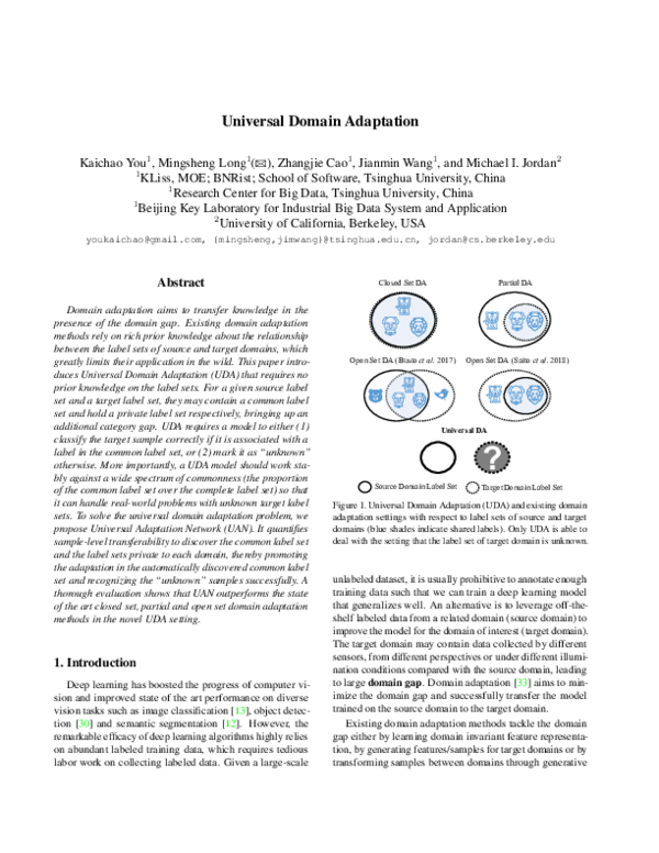 (PDF) Universal Domain Adaptation