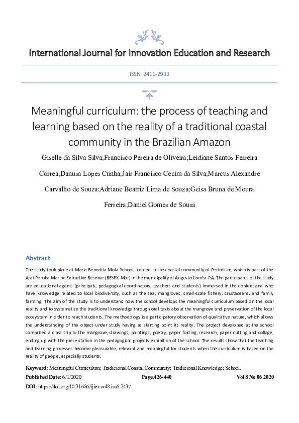(PDF) Meaningful curriculum