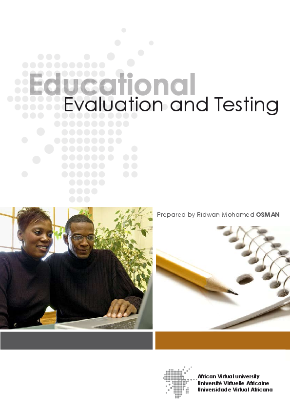 (PDF) Educational Evaluation and Testing