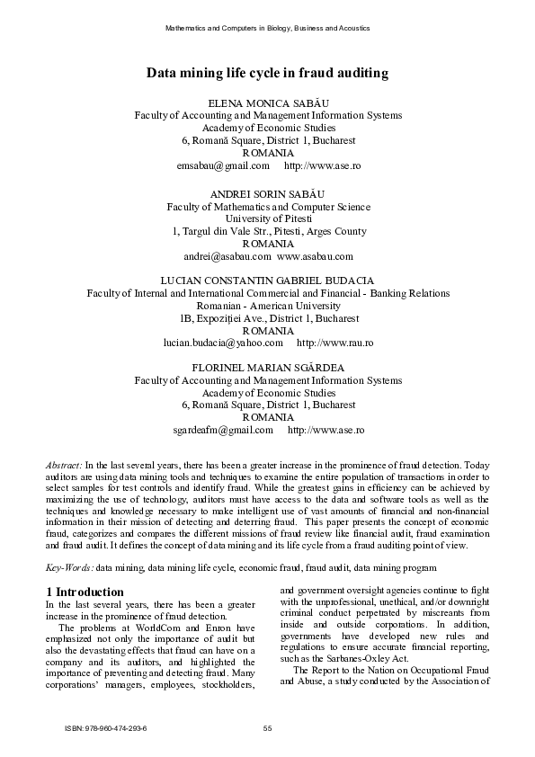 (PDF) Data mining life cycle in fraud auditing