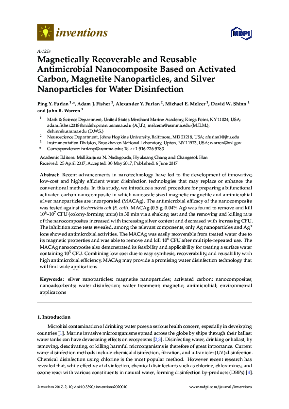 (PDF) Magnetically Recoverable and Reusable Antimicrobial Nanocomposite ...