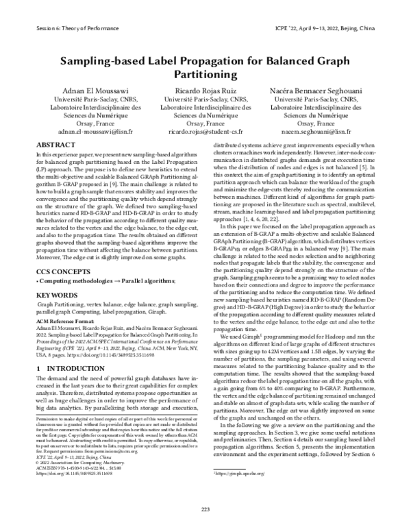 (PDF) Sampling-based Label Propagation for Balanced Graph Partitioning