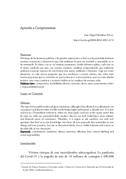 (PDF) Aprender a Comprometerse
