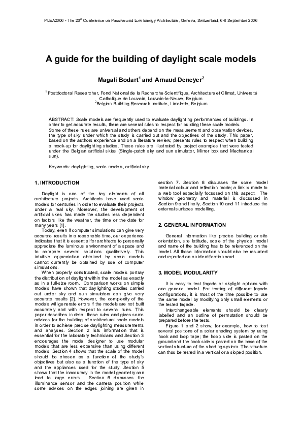 (PDF) A Guide for Building Daylight Scale Models