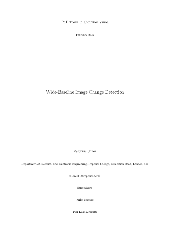 (PDF) Wide-baseline image change detection | M. Jahangir - Academia.edu