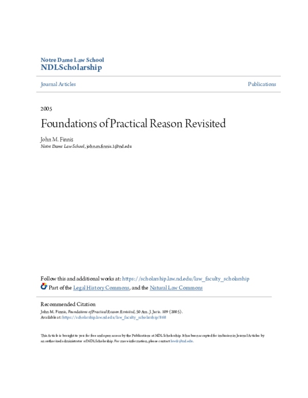 (PDF) Foundations of Practical Reason Revisited