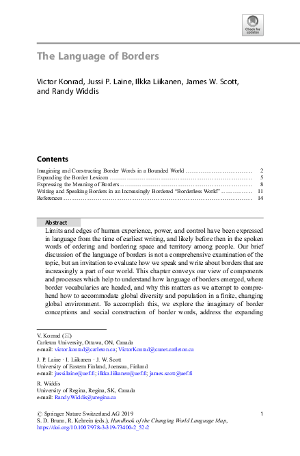 (PDF) The Language of Borders
