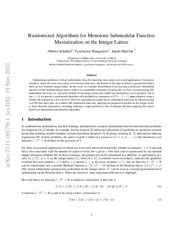 (PDF) Randomized Algorithms for Monotone Submodular Function ...