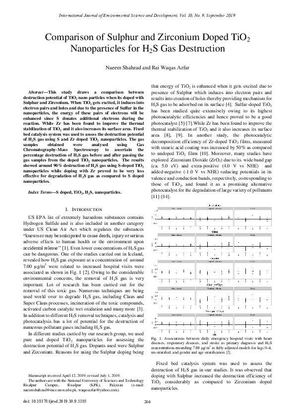 (PDF) Comparison of Sulphur and Zirconium Doped TiO2 Nanoparticles for ...