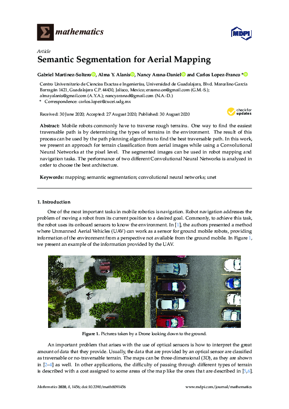 (PDF) Semantic Segmentation for Aerial Mapping