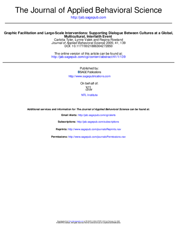 (PDF) Graphic Facilitation and Large-Scale Interventions