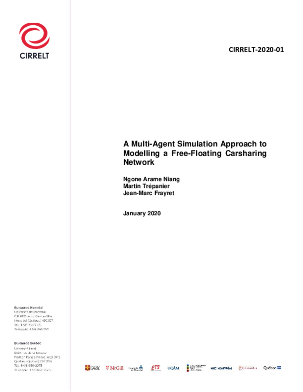 (PDF) A Multi-Agent Simulation Approach to Modelling a Free-Floating Carsharing Network