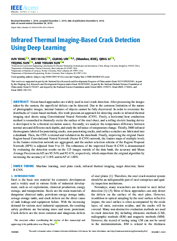 Pdf Infrared Thermal Imaging Based Crack Detection Using Deep Learning