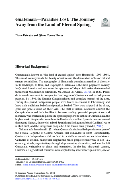 (PDF) Guatemala—Paradise Lost: The Journey Away from the Land of ...