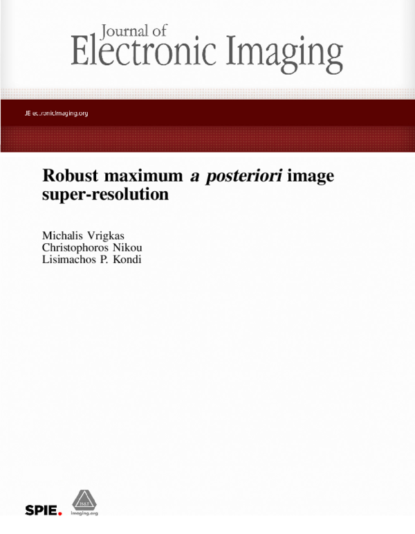 (PDF) Robust maximum a posteriori image super-resolution