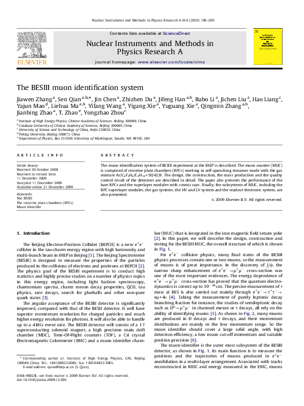 (PDF) The BESIII muon identification system
