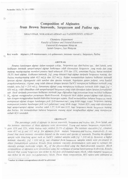 (PDF) Composition of Aiginatesfrom Brown Seaweeds, Sargassum and Padina spp