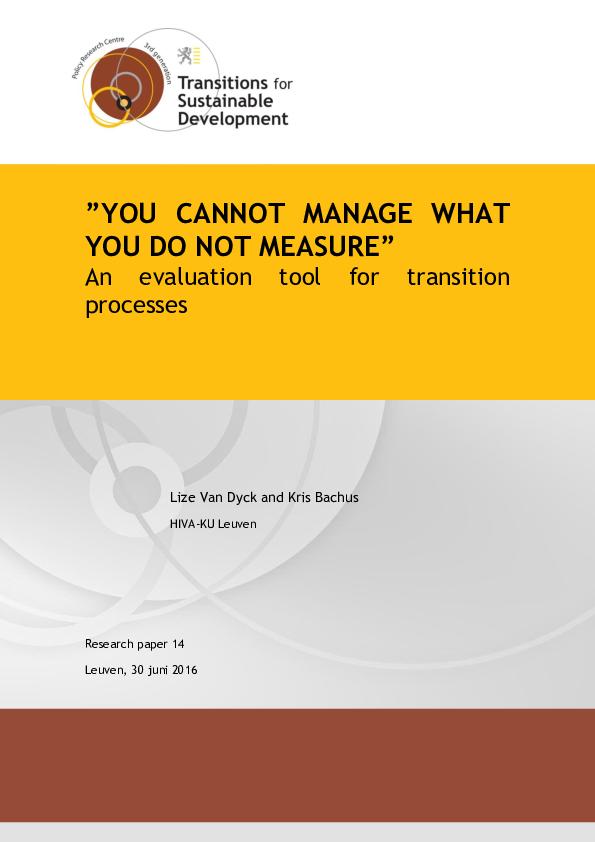 (PDF) You cannot manage what you do not measure": an evaluation tool ...