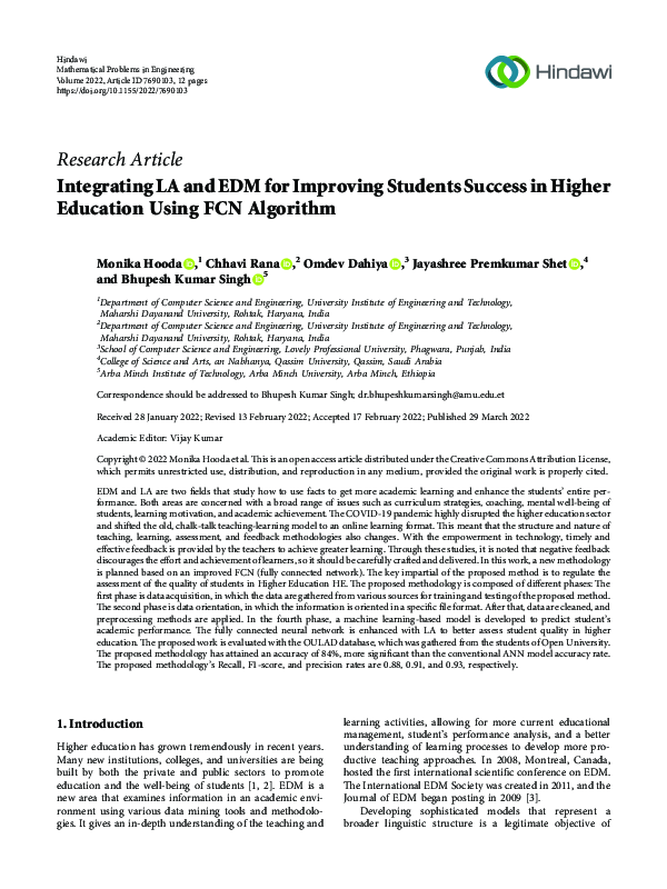 (PDF) Integrating LA and EDM for Improving Students Success in Higher ...
