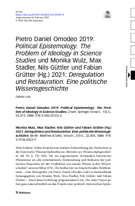 (PDF) Pietro Daniel Omodeo 2019: Political Epistemology. The Problem of ...