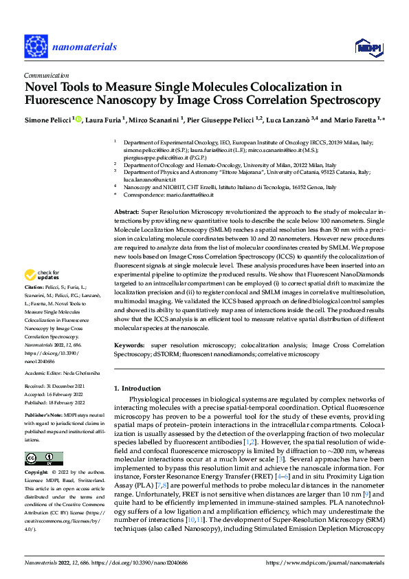 (PDF) Novel Tools to Measure Single Molecules Colocalization in ...