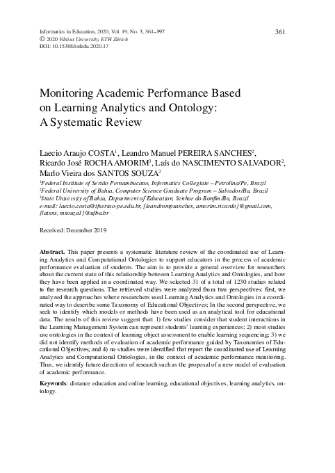 (PDF) Monitoring Academic Performance Based on Learning Analytics and ...