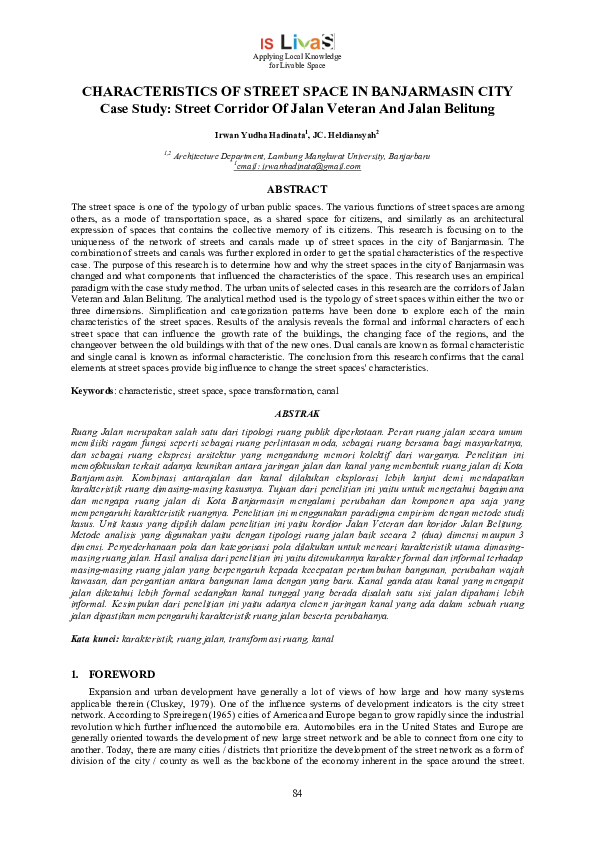 (PDF) Applying Local Knowledge for Livable Space CHARACTERISTICS OF ...