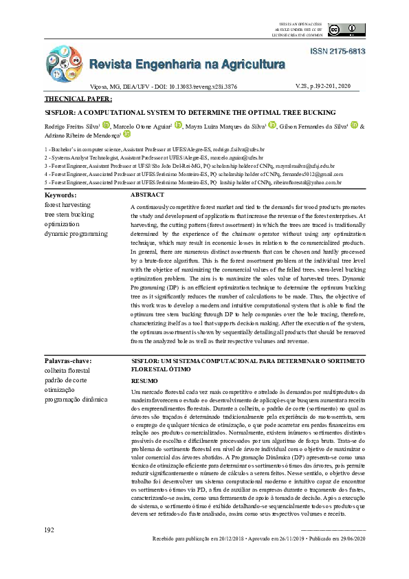 (PDF) Sisflor: A Computational System to Determine the Optimal Tree Bucking