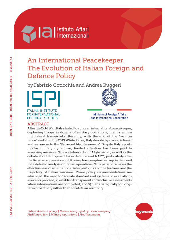 (PDF) "An International Peacekeeper. The Evolution of Italian Foreign ...