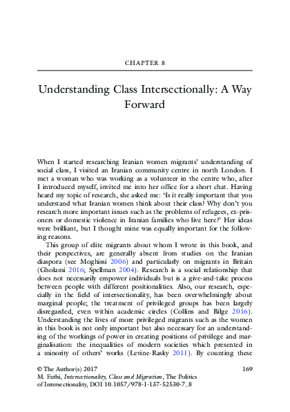 (PDF) Understanding Class Intersectionally: A Way Forward