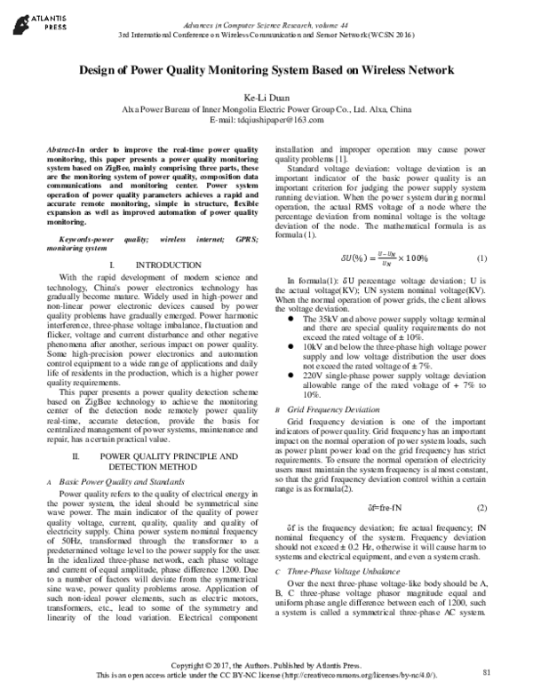(PDF) Design of Power Quality Monitoring System Based on LabVIEW
