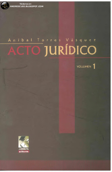 (PDF) Acto juridico anibal torres vasquez tomo