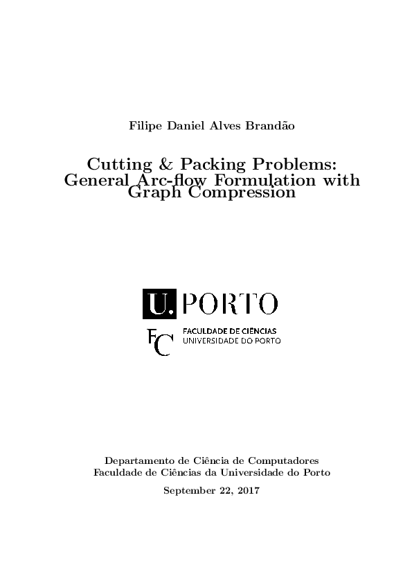 (PDF) Cutting & Packing Problems: General Arc-flow Formulation with Graph Compression