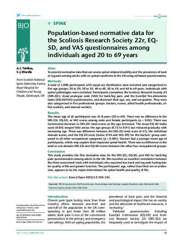 (PDF) Population-based normative data for the Scoliosis Research ...