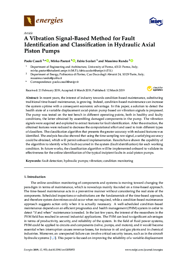 (PDF) A Vibration Signal-Based Method for Fault Identification and ...