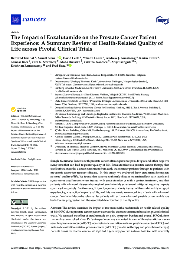 (PDF) The Impact of Enzalutamide on the Prostate Cancer Patient ...