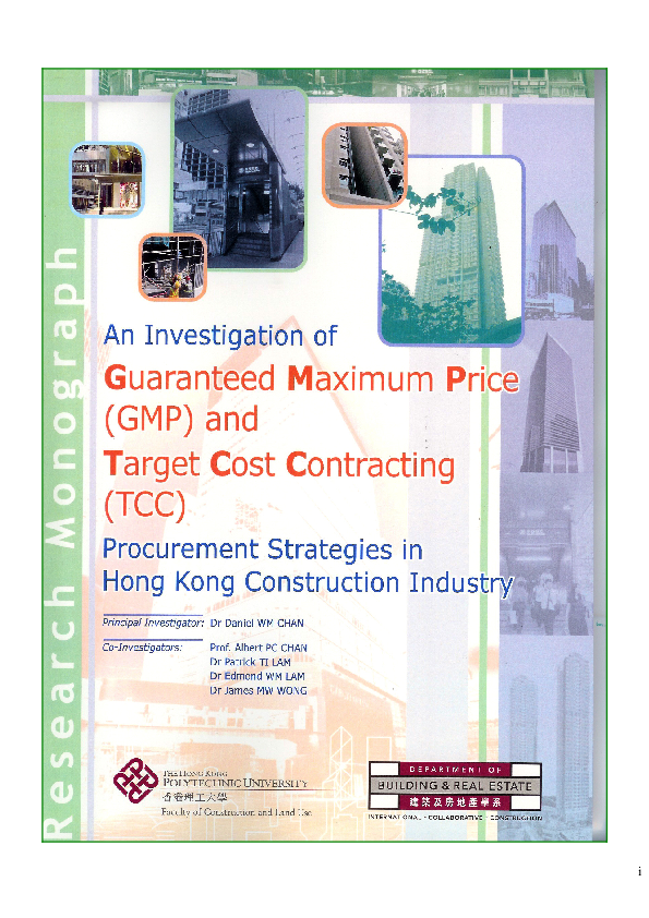 (PDF) An investigation of guaranteed maximum price (GMP) and target ...