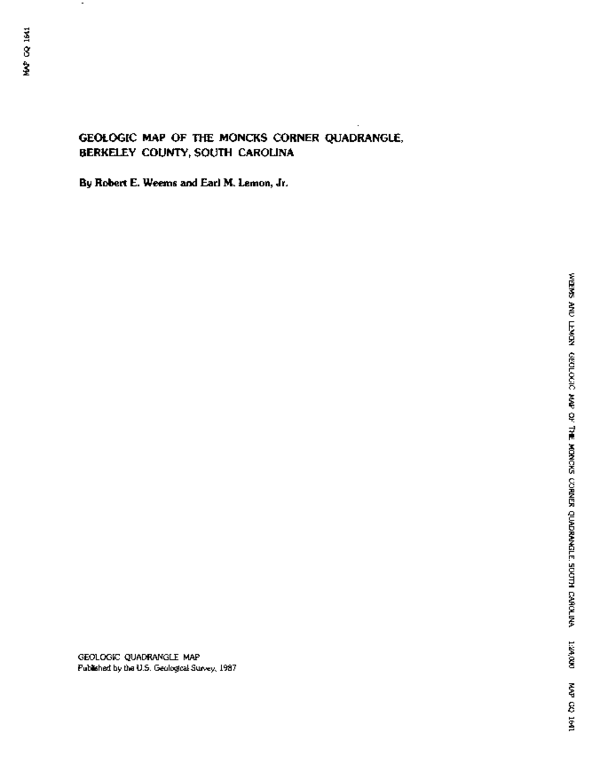 (PDF) Geologic map of the Moncks Corner quadrangle, Berkeley County ...