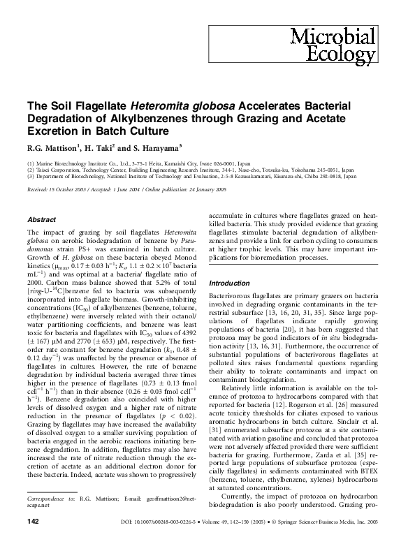 (PDF) The Soil Flagellate Heteromita globosa Accelerates Bacterial ...