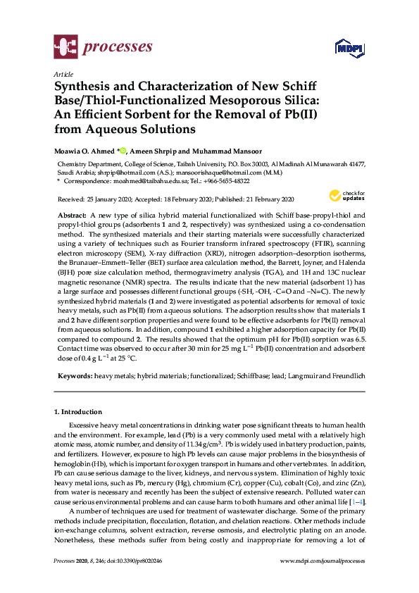 (PDF) Synthesis and Characterization of New Schiff Bases Derived from N (1)-Substituted Isatin ...