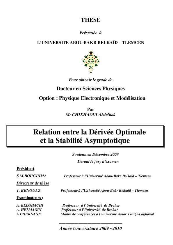 (PDF) Docteur en Sciences Physiques Option : Physique Electronique et ...