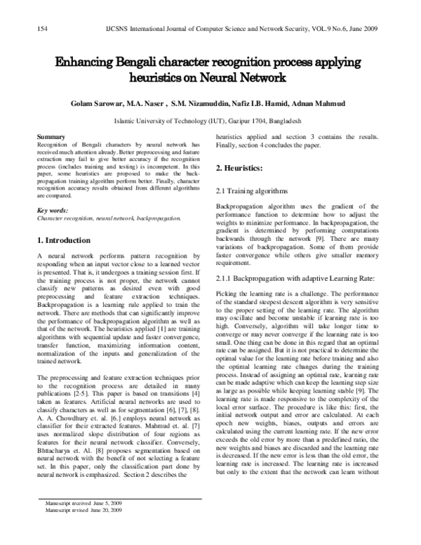 (PDF) Enhancing Bengali character recognition process applying ...
