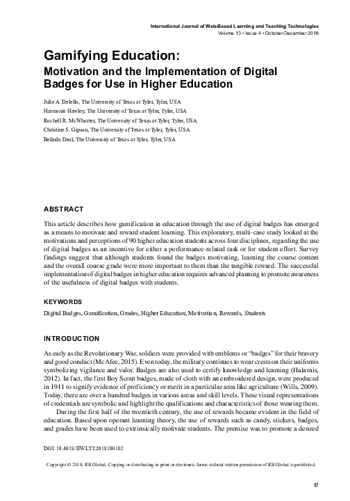 (PDF) Gamifying Education