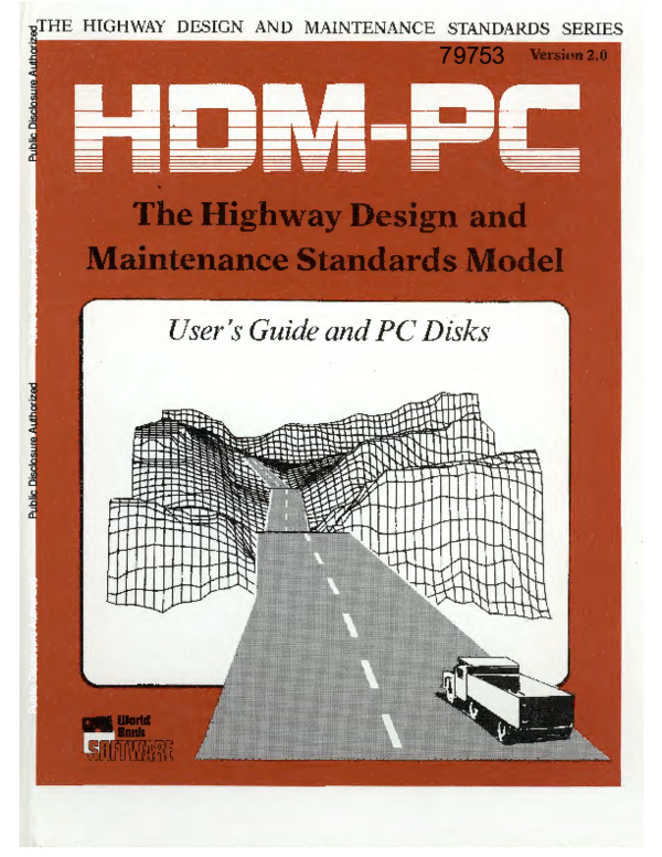 (PDF) Highway design and maintenance-personal computer (HDM-PC) : user ...